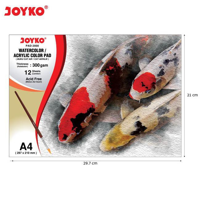 Jual Mantap Joyko Watercolour Pad A4 / Buku Cat Air & Akrilik Pad-2000 ...