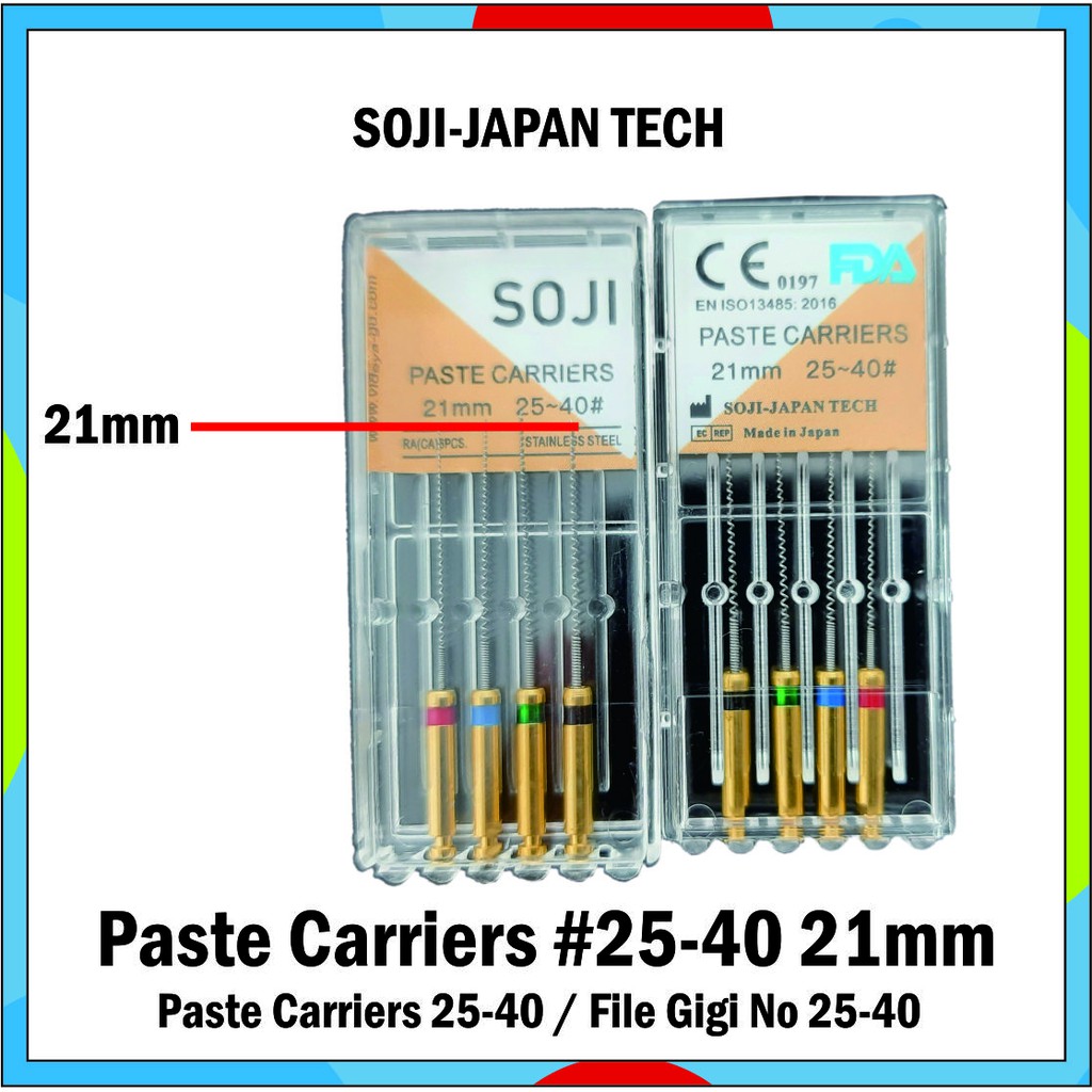 Jual Jarum Lentulo Dental Paste Carrier Carriers #25-40 21mm | Shopee ...