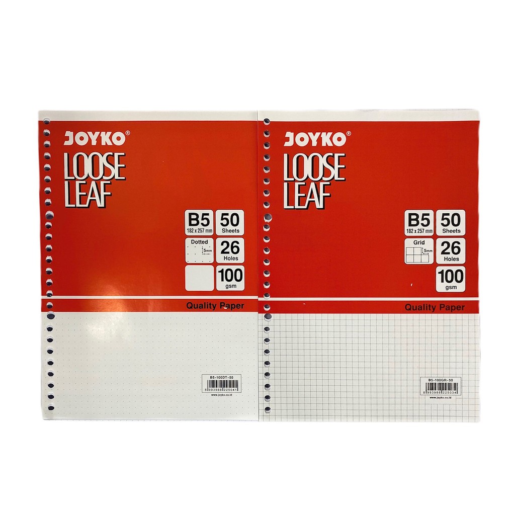 Jual KERTAS FILE LOOSE LEAF B5 50 Lembar 100 gsm JOYKO | Shopee Indonesia