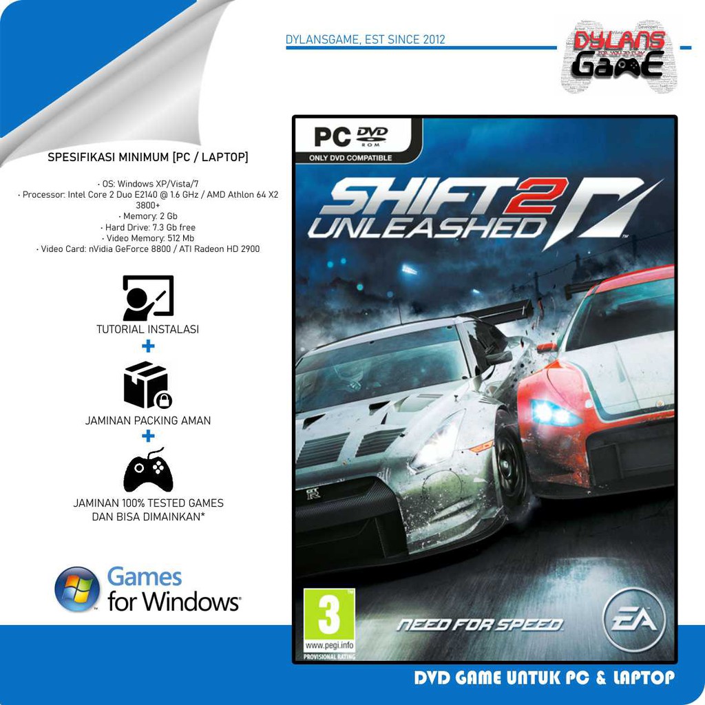 Jual NEED FOR SPEED SHIFT 2 KASET GAME PC & LAPTOP | Shopee Indonesia