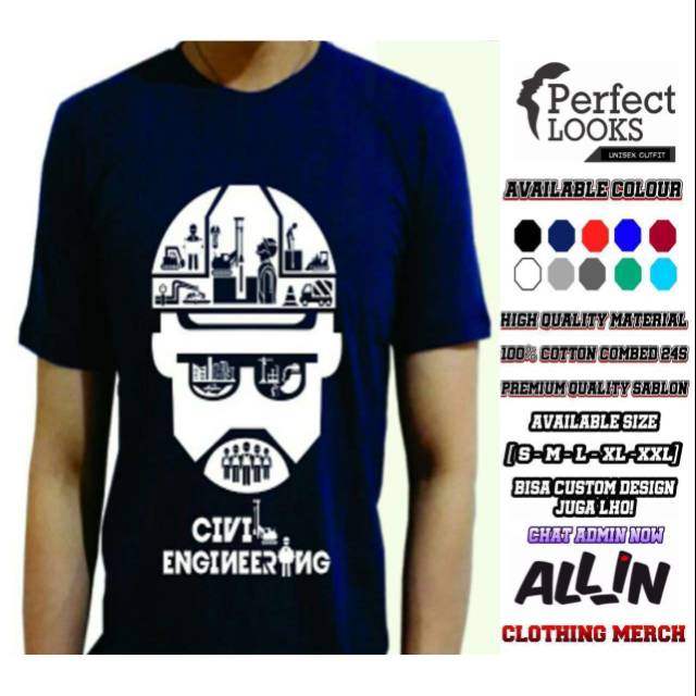Jual KAOS DISTRO ENGINEER CIVIL ENGINEERING DESAIN SUPER KEREN KAOS ...