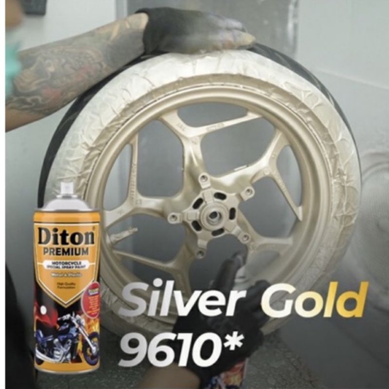 Jual DITON PREMIUM VG9610 SILVER GOLD VG 9610 CAT SEMPROT SPRAY PAINT ...