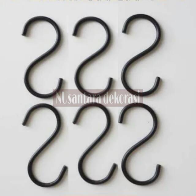 Jual HOOK S HITAM / cantolan barang untuk display konter dll | Shopee ...
