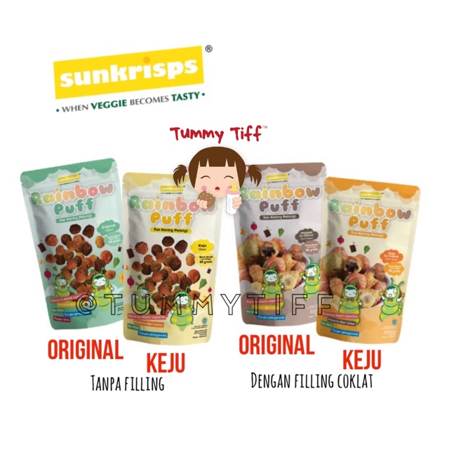 Jual Sunkrisps Rainbow puff 50gr / Soes anak / Snack bayi / snack anak ...