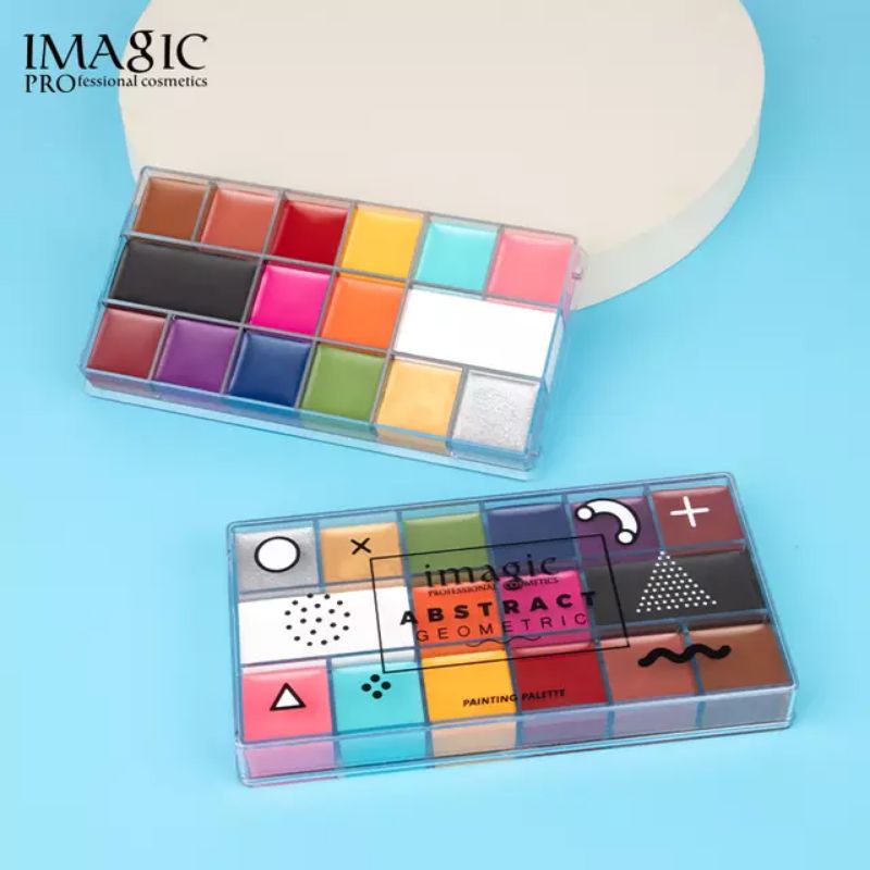 Jual IMAGIC ABSTRACT FACE PAINTING PALETTE 16 COLORS | Shopee Indonesia