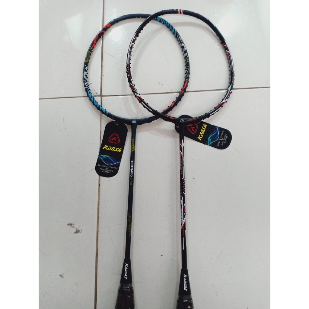 Jual RAKET BADMINTON KANSA TORNADO 100 DAN 200 ORIGIM]NAL + TERPASANG ...