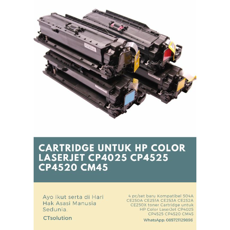 Jual Cartridge untuk HP Color LaserJet CP4025 CP4525 CP4520 CM45 ...