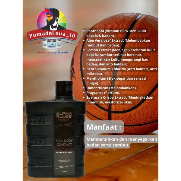 Jual Alpha Rules Full Body Contact (All In 1 Sabun & Shampoo) 250 ML ...