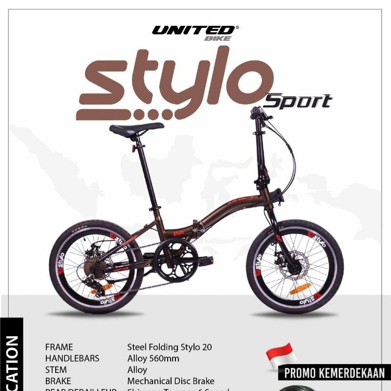 Jual Sepeda Lipat 16” United Stylo Sport | Shopee Indonesia
