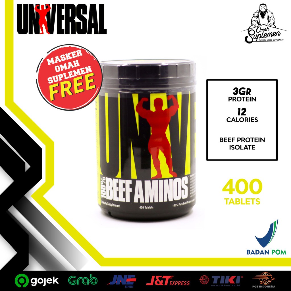 Jual Universal Beef Aminos 400 tablet universal amino beef 400tabs ...