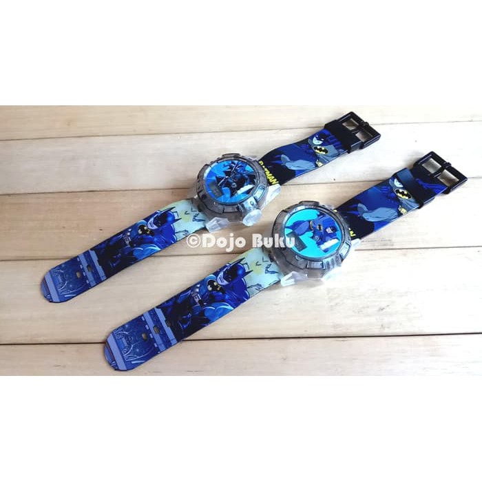 Jual Jam Tangan Anak Batman Warna Hitam Proyektor Menyala Melodi ...