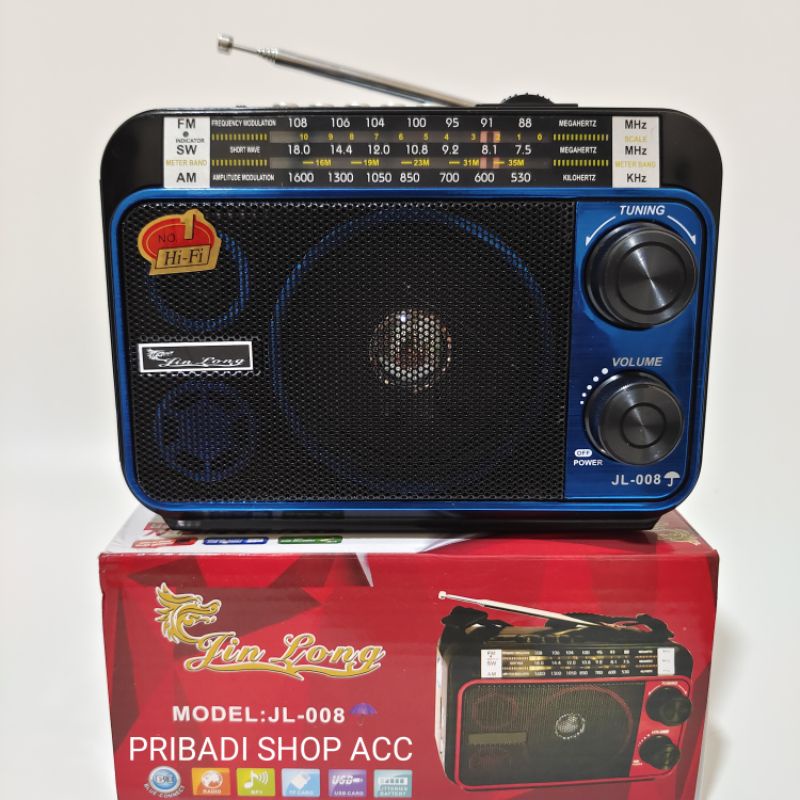 Jual Radio Bluetooth JIN LONG JL-008 Payung 3 Band FM-AM-SW AC/DC /Radio Cas JIN LONG Portable ...