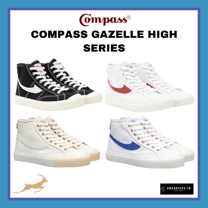 Jual [ORIGINAL] SEPATU COMPASS GAZELLE HIGH | Shopee Indonesia