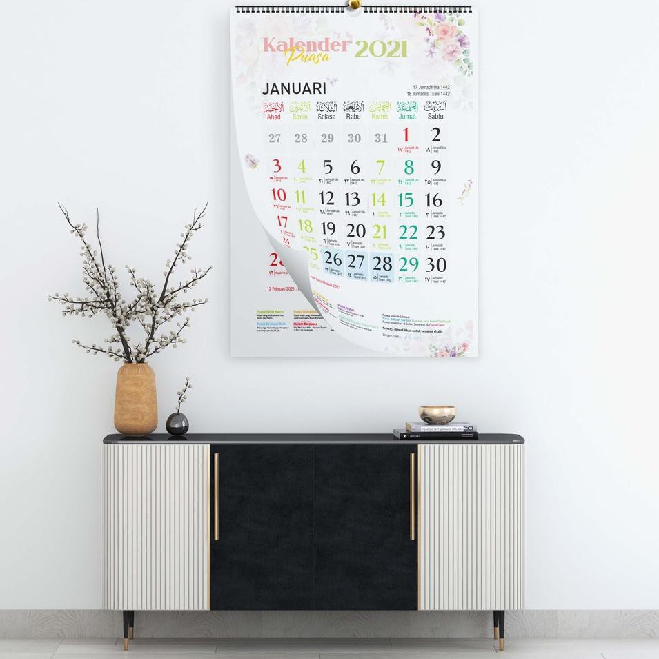 Jual Model Baru ♥ 2021 Kalender Puasa, Kalender Dinding SPIRAL dan KLEM ...