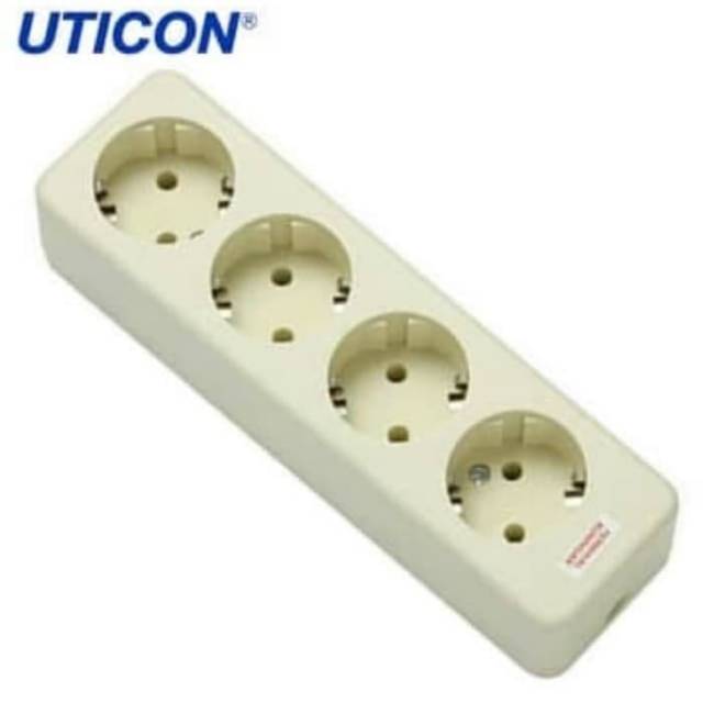 Jual Stop Kontak Lubang 4 Colokan Uticon | Shopee Indonesia