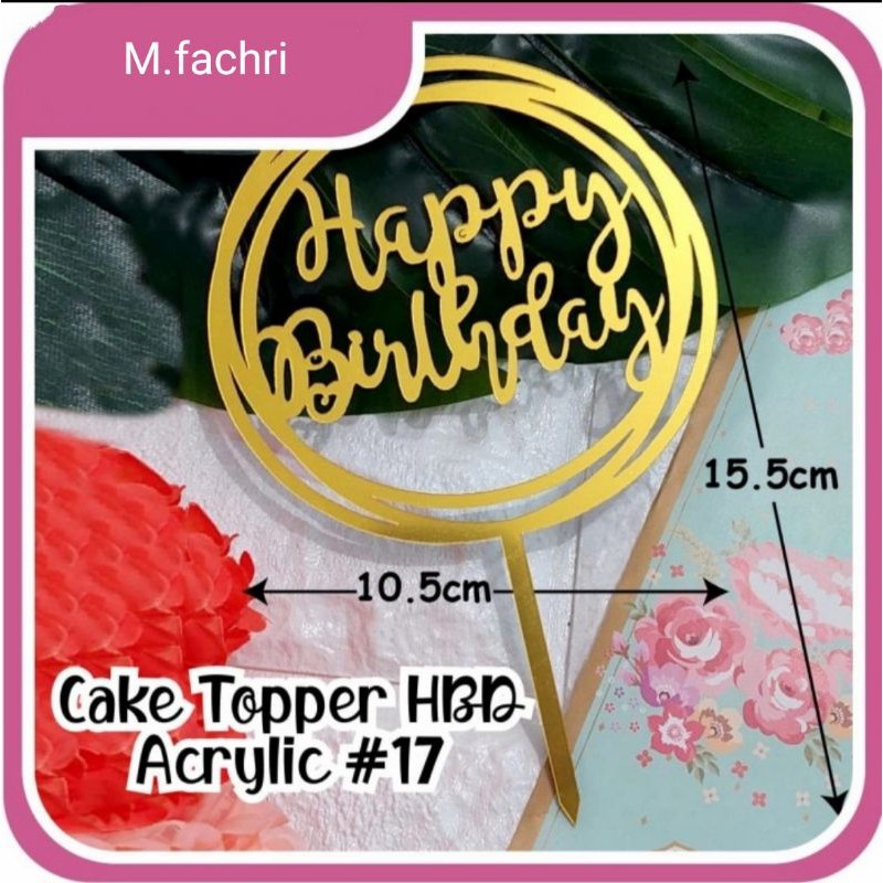 Jual Topper HBD Acrylic#17 | Shopee Indonesia