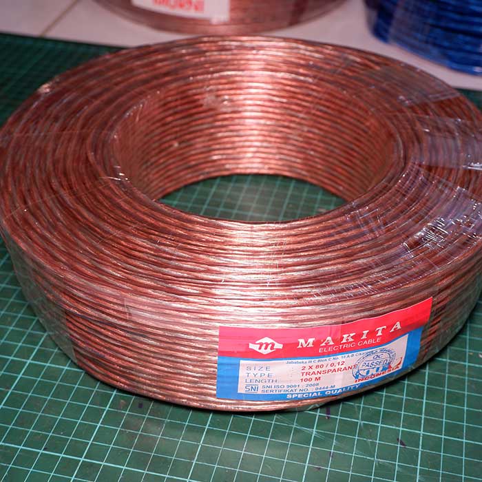 Jual kabel audio speaker makita 2x80 monster transparant 100meter ...