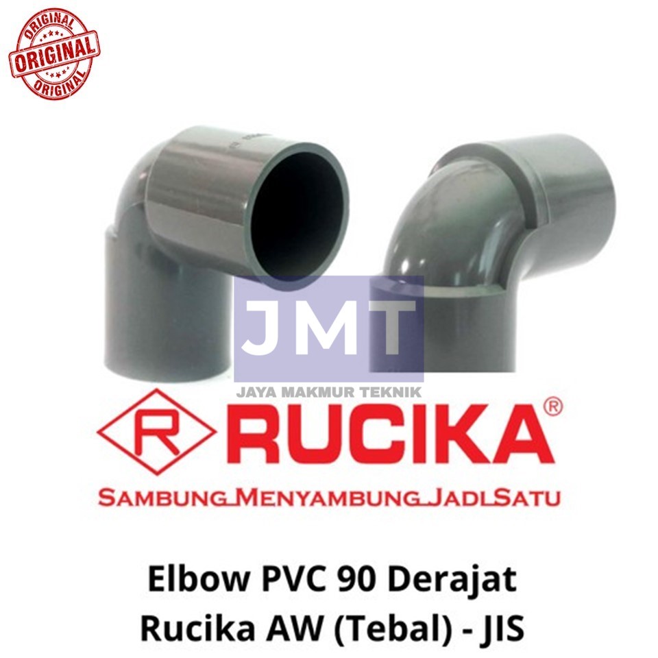 Jual Elbow / Knee 1 1/4" inch PVC Rucika AW 90 Derajat | Shopee Indonesia