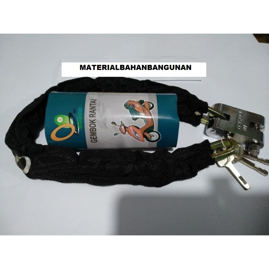 Jual Gembok Rantai Ban Sepeda Motor 60 cm Pengikat Pengunci Helm Depok ...