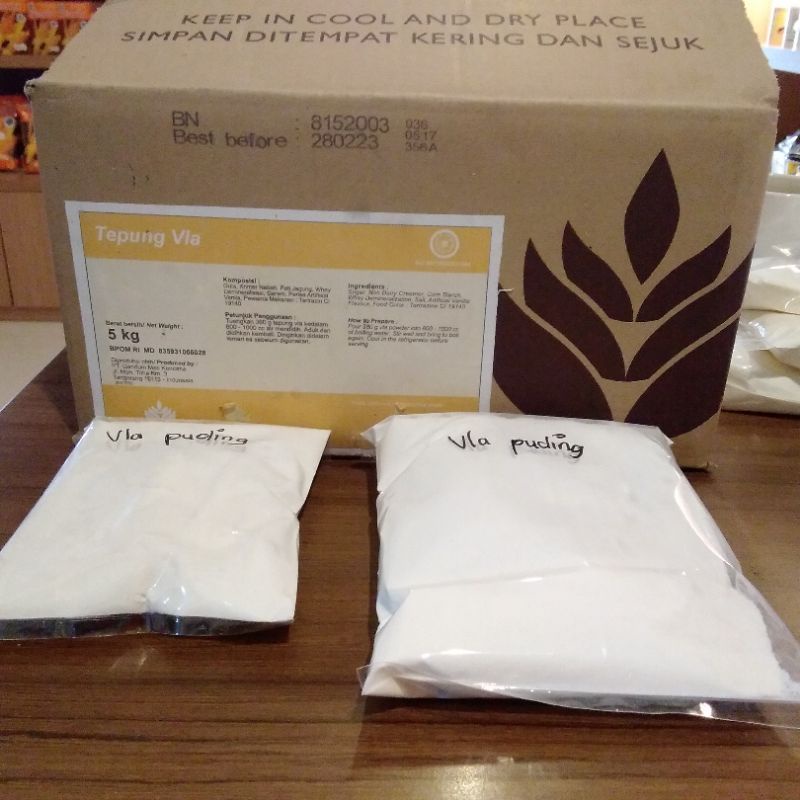 Jual Tepung Vla Pudding Repack / Vla puding instan Repack 200 gram 400 ...