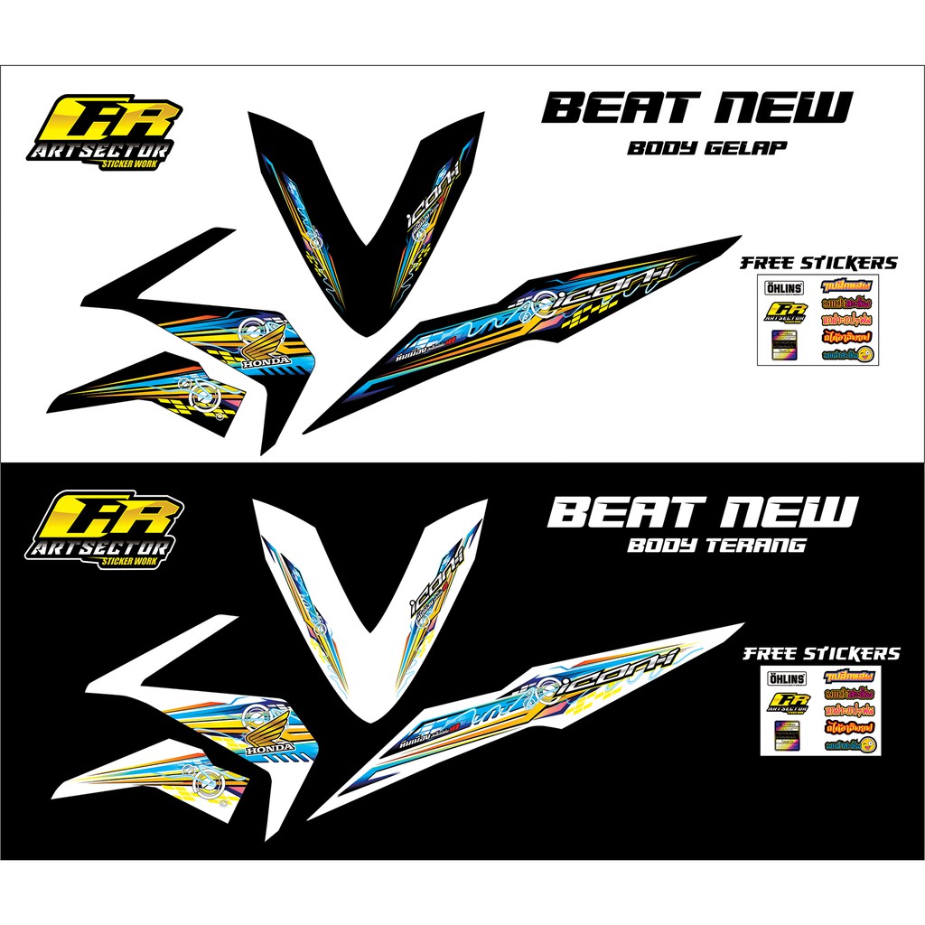 Jual striping honda beat new transparan 005 | Shopee Indonesia