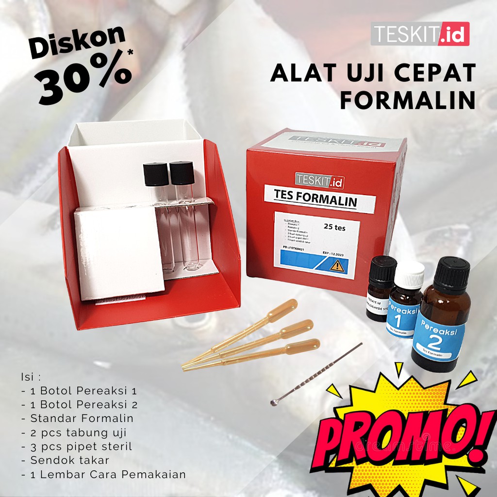 Jual Reagent Test Kit Formalin, Alat Uji Cepat Kandungan Formalin Isi ...