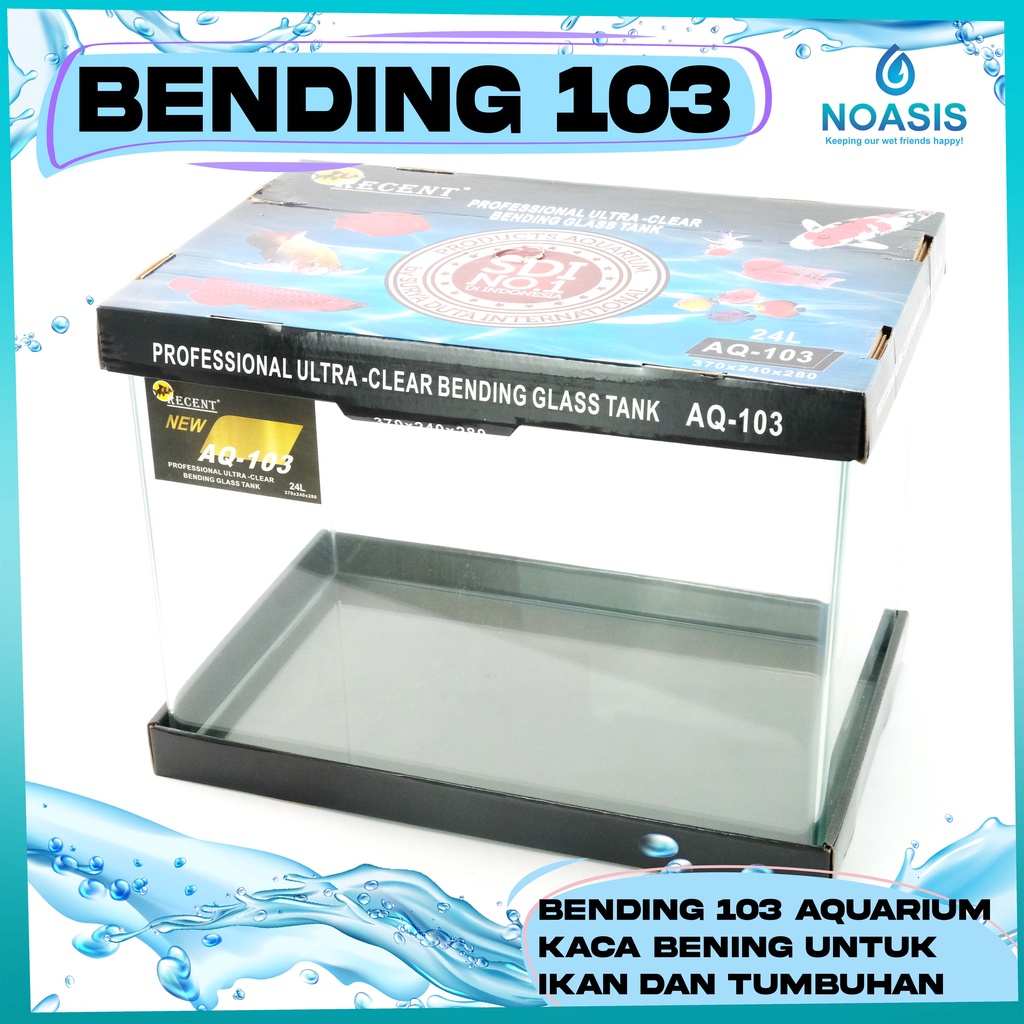 Jual AQUARIUM AQUASCAPE BENDING IMPORT GLASS TANK RECENT AQ 103(GOJEK/GRAB) | Shopee Indonesia