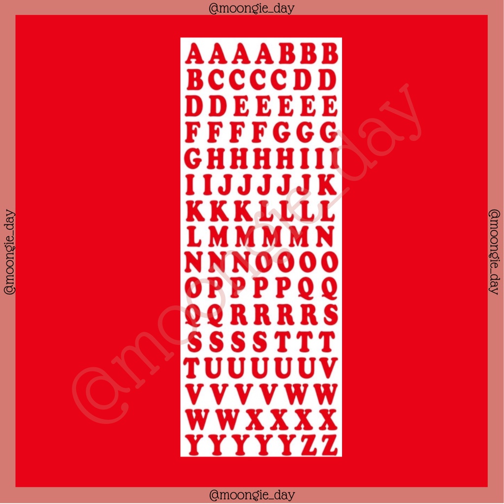 Jual 1 LEMBAR STIKER ALFABET NUMBER HURUF ANGKA KAPITAL BULLET JURNAL ...