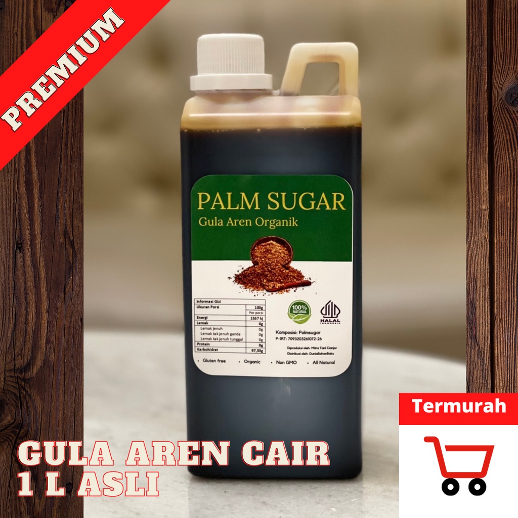 Jual Gula Aren Cair PALM SUGAR Organik 1 Ltr ORI 100% | Shopee Indonesia