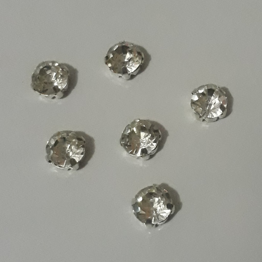 Jual Payet kristal jahit diamond cangkang bulat ss50 / 10mm (8pcs ...