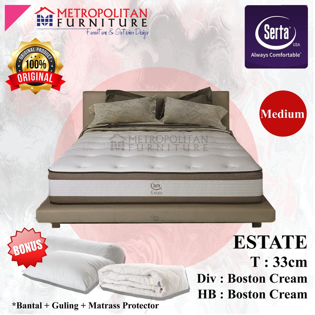 Jual Springbed SERTA Estate FULL SET Kasur Spring bed Matras | Shopee ...