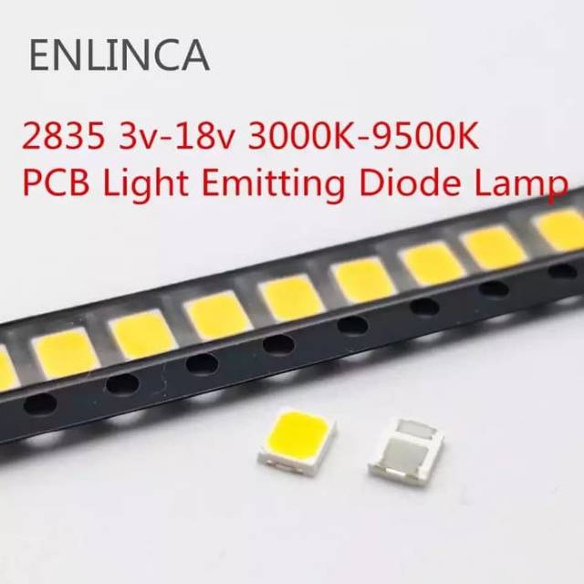 Jual 2835 SMD LED White 3v 6v 9v 18v 36v (1 Watt) 10pcs | Shopee Indonesia