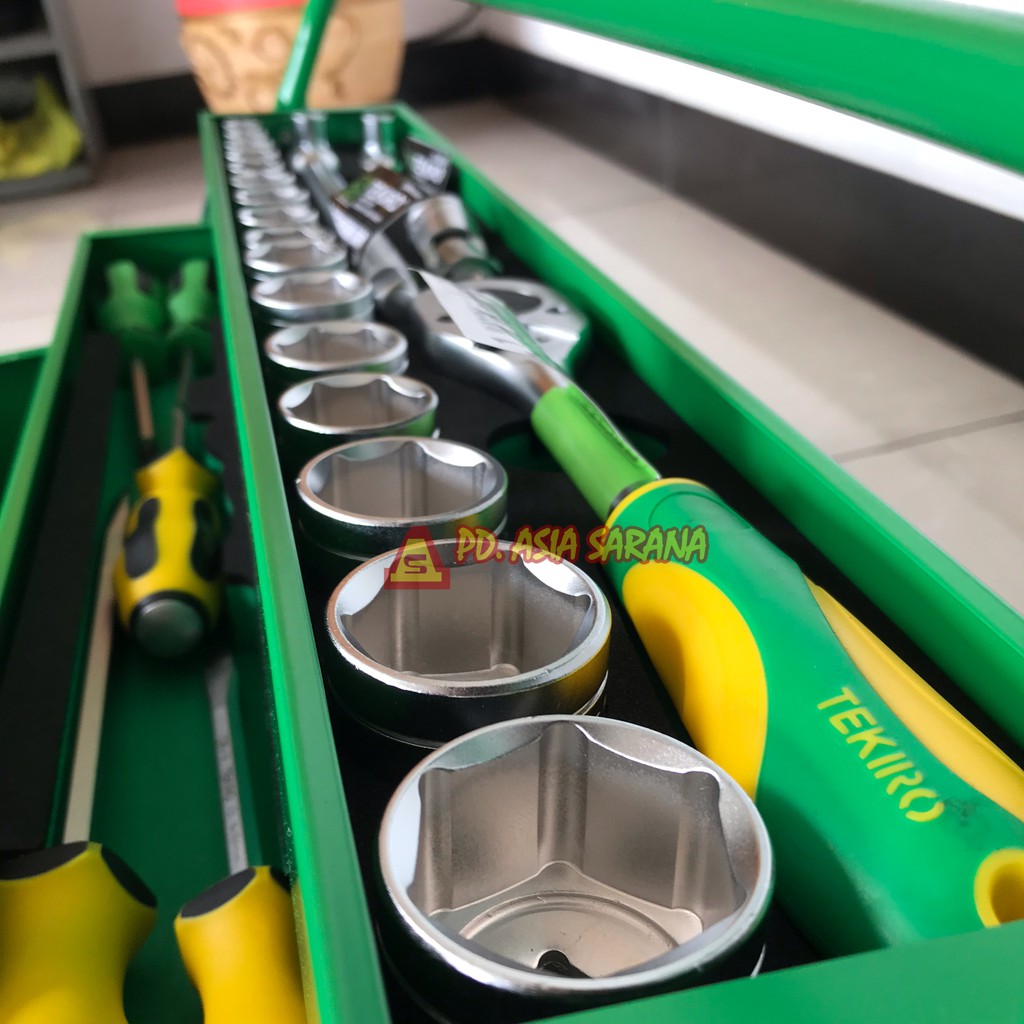 Jual Toolkit Kunci Mekanik 66pcs Set TEKIRO ST-TB1651 Perkakas Tool Box Socket | Shopee Indonesia