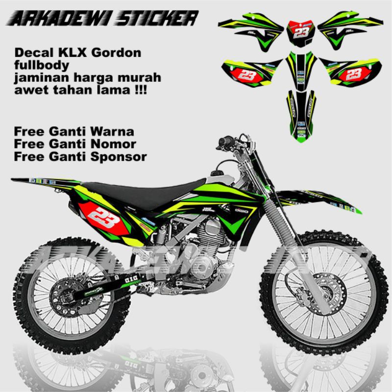 Jual stiker motor klx gordon fullbody / decal klx gordon fullbody ...