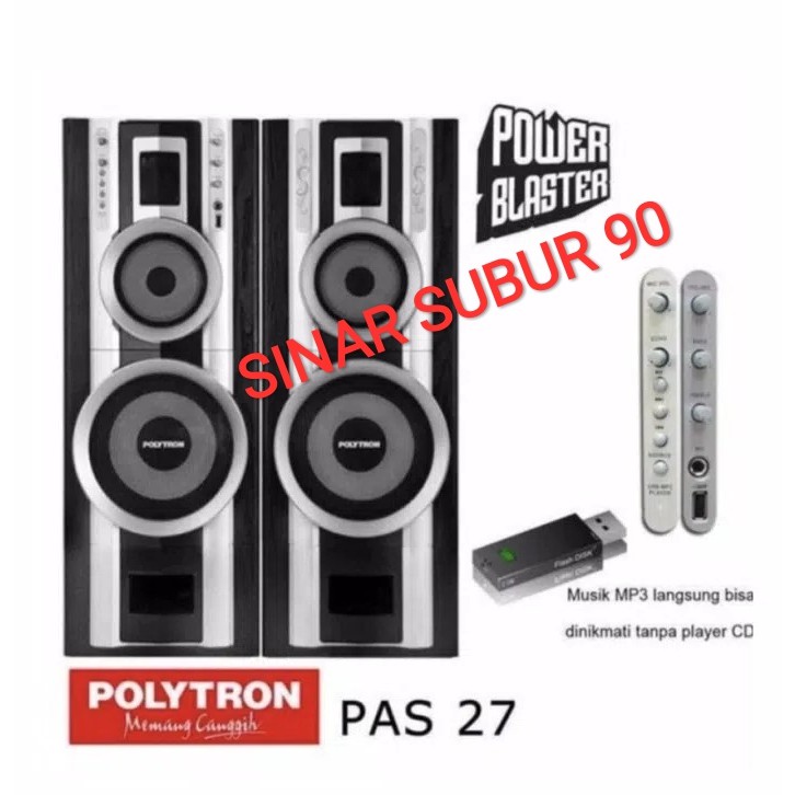 Jual Speaker Active POLYTRON PAS-27 USB Kusus JABODETABEK garansi Resmi ...