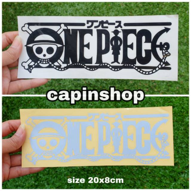 Jual STIKER TULISAN ONE PIECE // sticker Mobil motor tengkorak Luffy ...