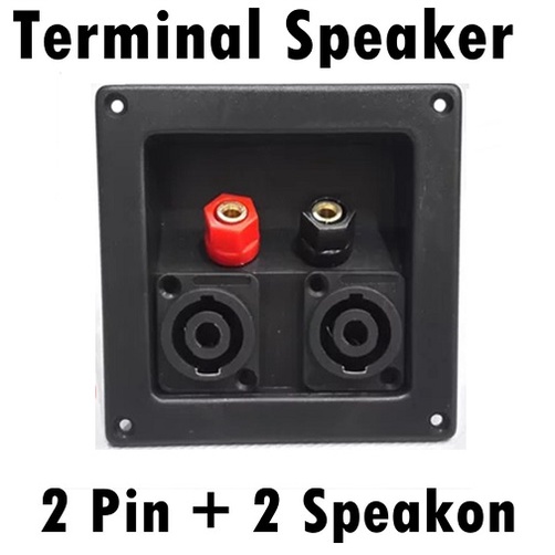 Jual Terminal Box Speaker plastik Kotak Segi 2 Pin + Male + Female With ...