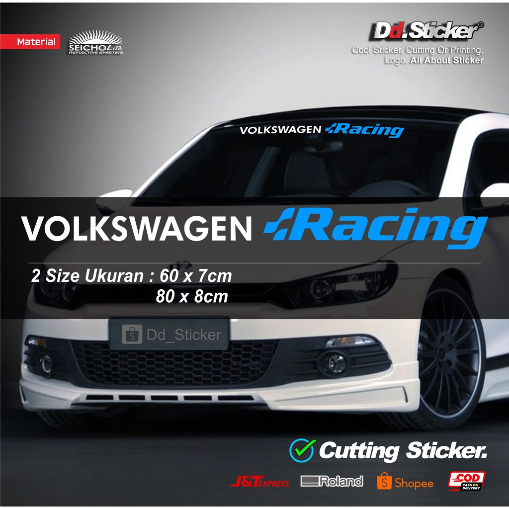 Jual Sticker VOLKSWAGEN Racing | Cutting Sticker | Shopee Indonesia