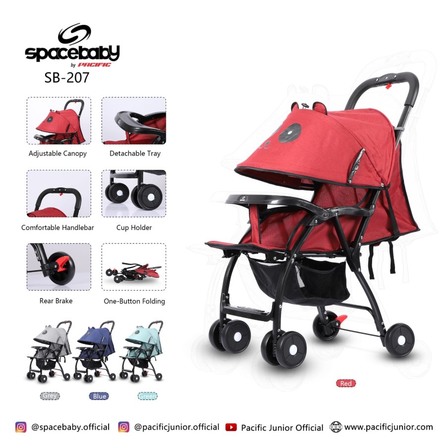 Jual SPACE BABY Baby Stroller Kereta bayi SB 207 | Shopee Indonesia