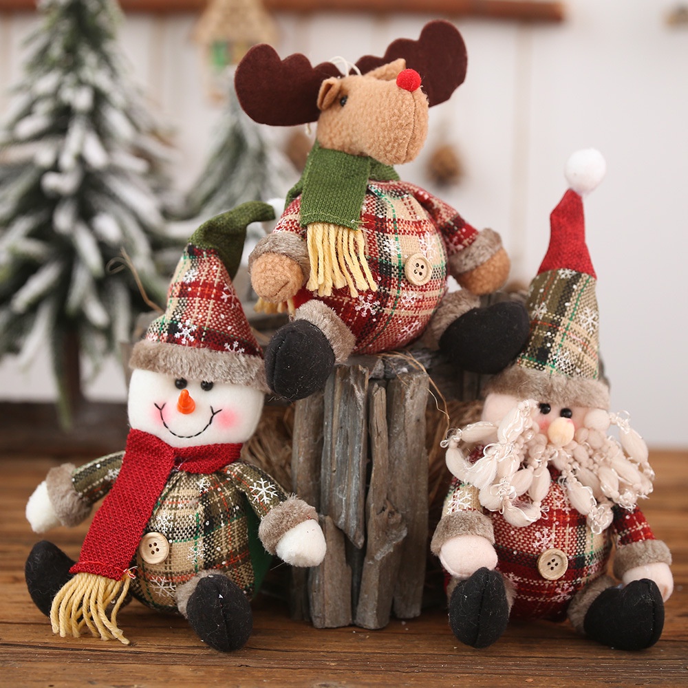 Jual Aksesoris Pohon Natal Boneka Santa Rusa Manusia Salju Kemeja ...