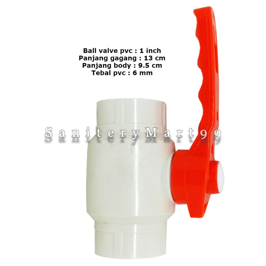 Jual BALL VALVE PUTIH PVC 1" INCH CAB KRAN STOP PVC POLOS MODEL ENGKOL HIGH QUALITY | Shopee ...