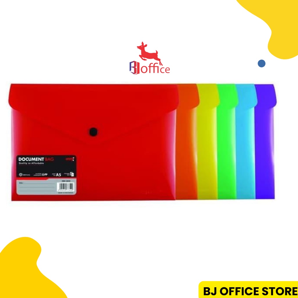 Jual Inter X Document Bag Opaque A5 Map Kancing Plastik | Shopee Indonesia