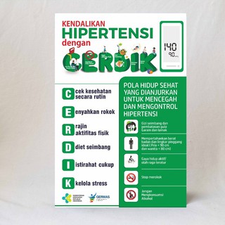 Jual Poster Kendalikan Hipertensi dengan Cerdik, poster kesehatan ...