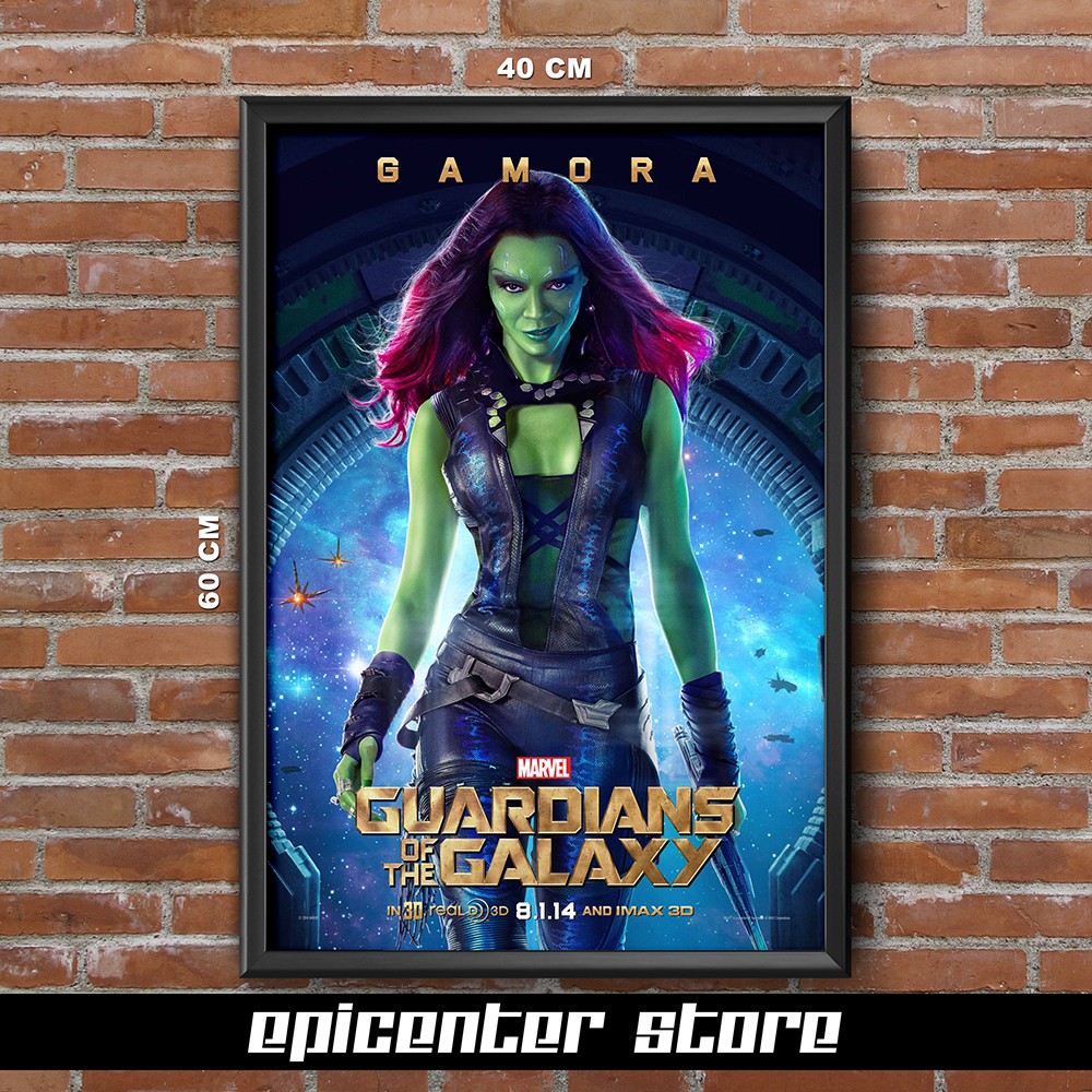 Jual Poster Film Guardians Of The Galaxy - Gamora 1 40x60 + Frame ...
