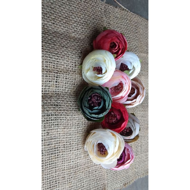 Jual kepala bunga mawar peony 3,5cm | Shopee Indonesia