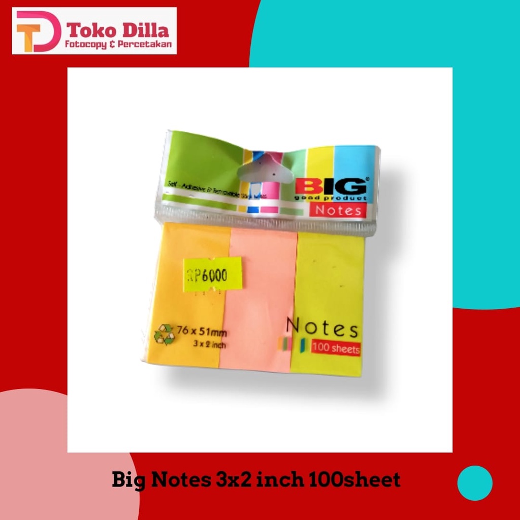 Jual TICKY NOTES / POST IT (76X51mm) 3 WARNA | Shopee Indonesia