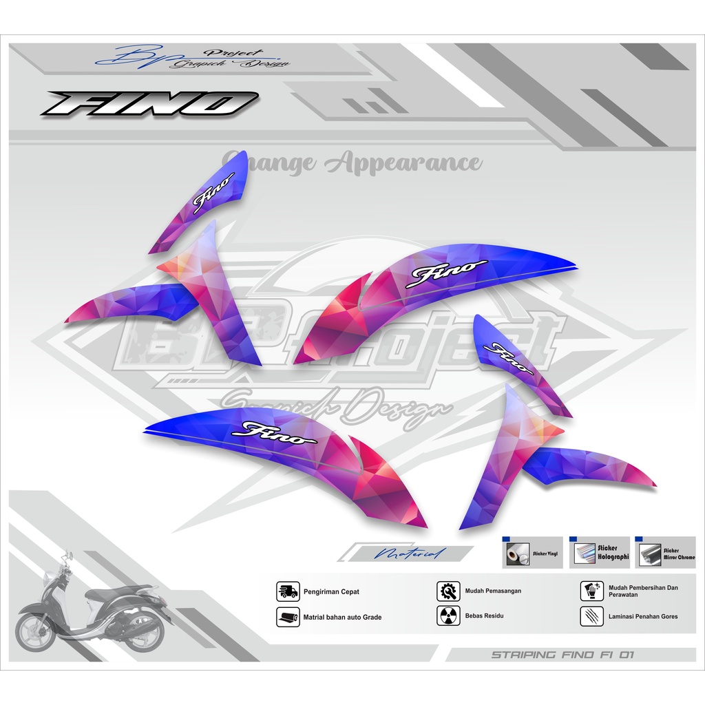 Jual STRIPING FINO - STICKER STRIPING FINO FI 125 - STIKER MOTOR FINO ...