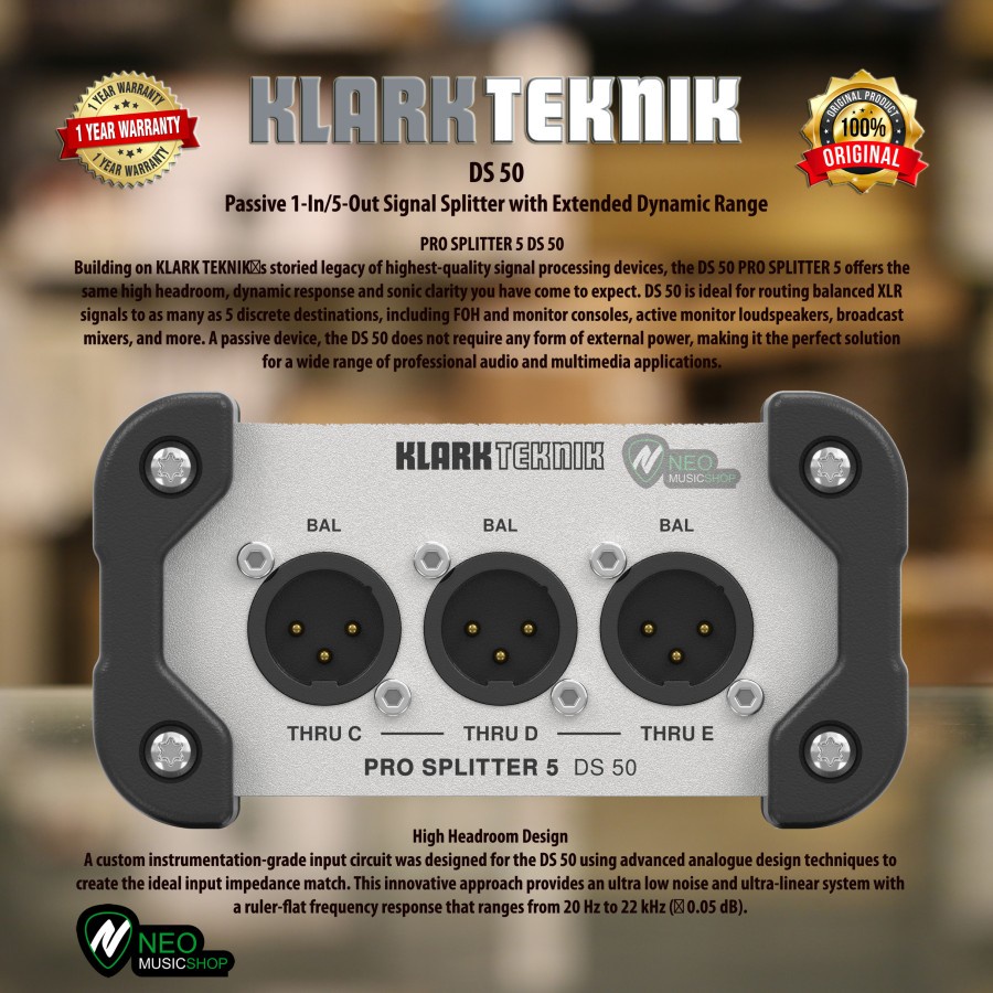Jual Klark Teknik DS50 DS-50 DS 50 Passive 1-In 5-Out Signal Splitter ...