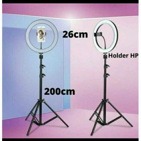 Jual Lampu Ring Light 26cm + Tripod 2,1 Meter | Shopee Indonesia