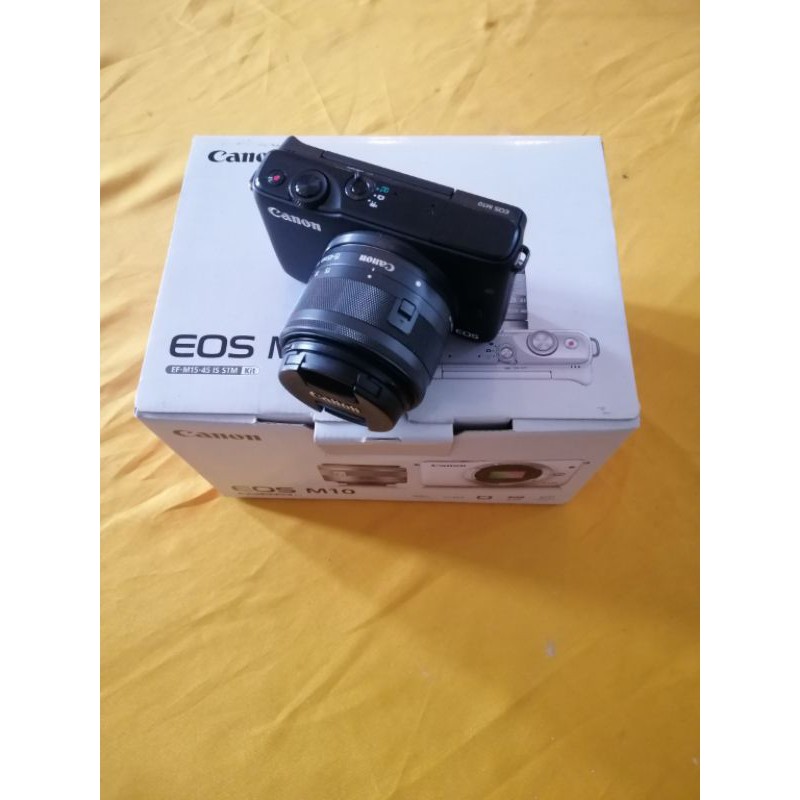 Jual CANON M10 Lensa Kit 15-45mm F3.5 Kamera Mirrorless -Fullset | Shopee Indonesia
